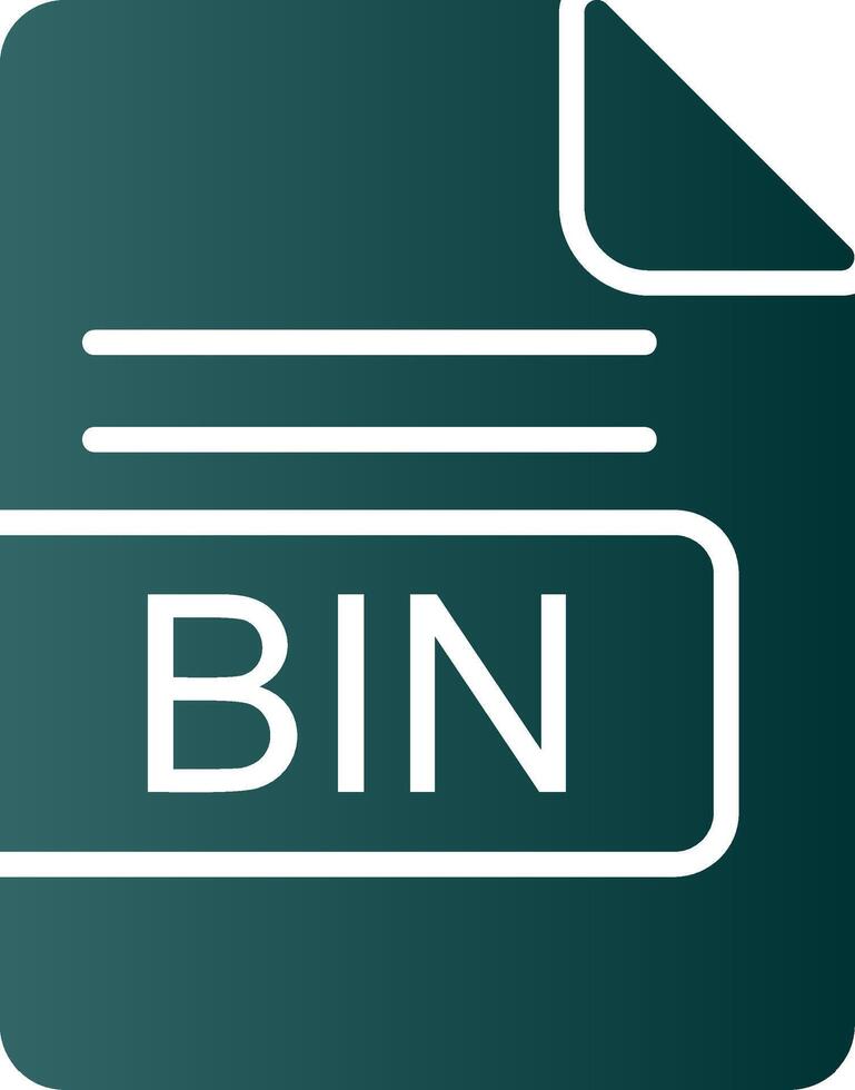 BIN File Format Glyph Gradient Icon 43554387 Vector Art at Vecteezy