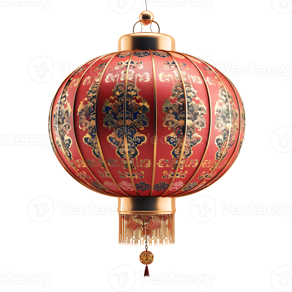 3d chinese new year lantern on isolated transparent background 43557915 PNG