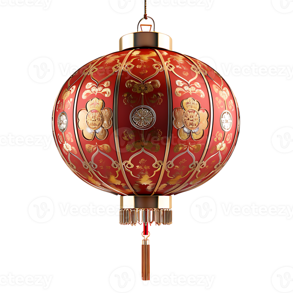3d chinese new year lantern on isolated transparent background 43558169 PNG