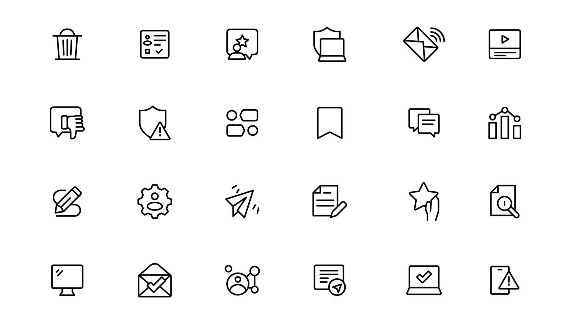 Internet icon set. Containing online, computer, network, website, server, web design, hardware ...
