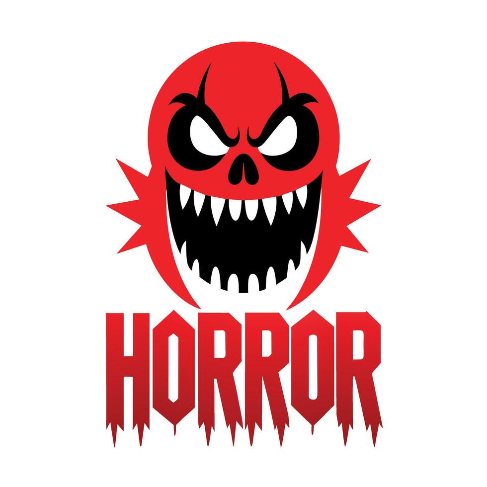 Horror Logo illustration flat style 43565062 Vector Art at Vecteezy