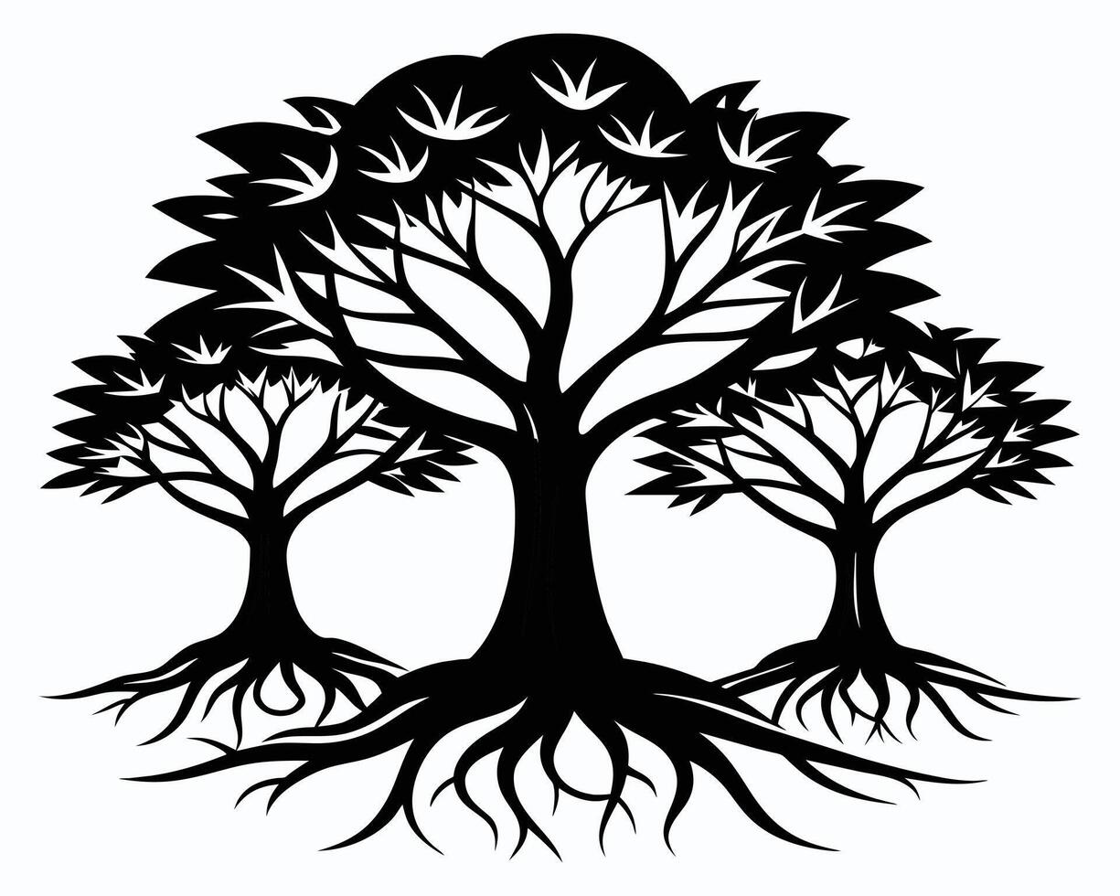 Tree silhouette icon illustration 43566665 Vector Art at Vecteezy