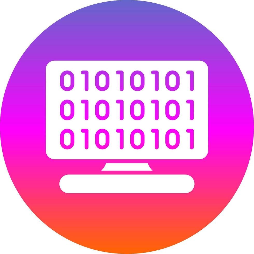 Binary Code Glyph Gradient Circle Icon Design 43569007 Vector Art at Vecteezy