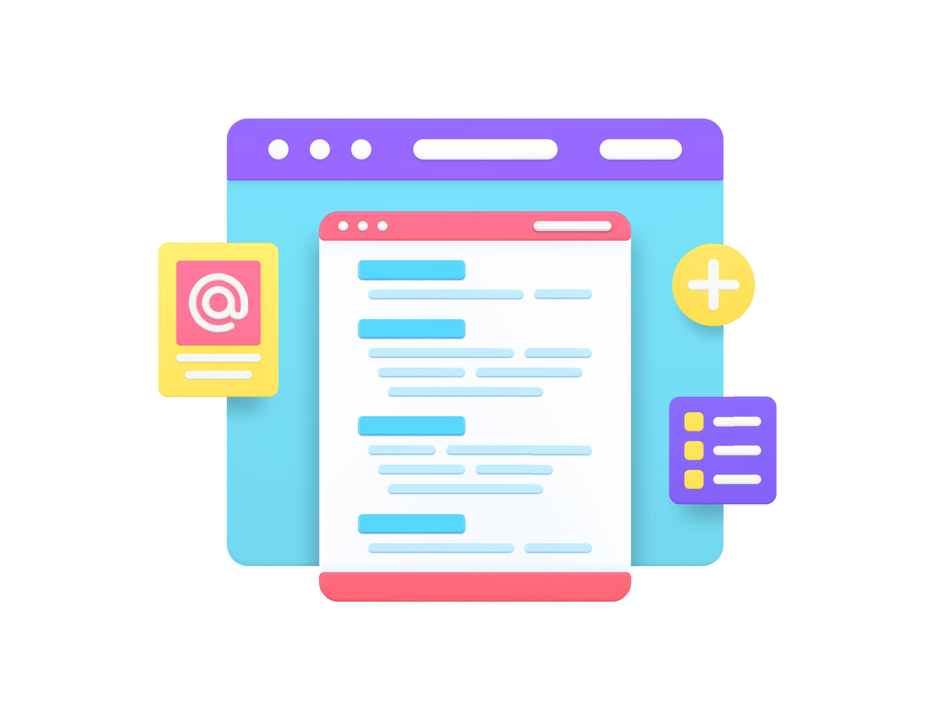 Programming Coding Developing Software Computer Engineering Internet Browser 3d Icon 43570109