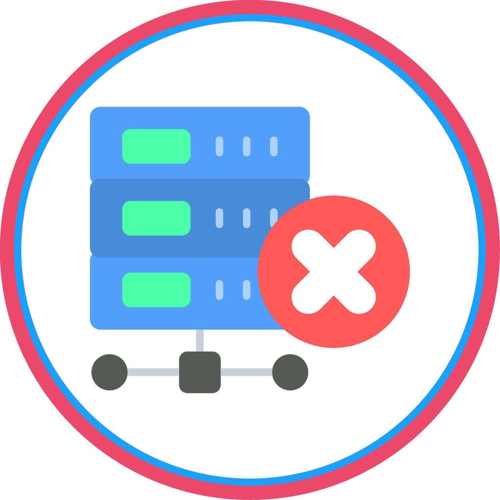Delete Database Flat Circle Icon 43583821 Vector Art at Vecteezy