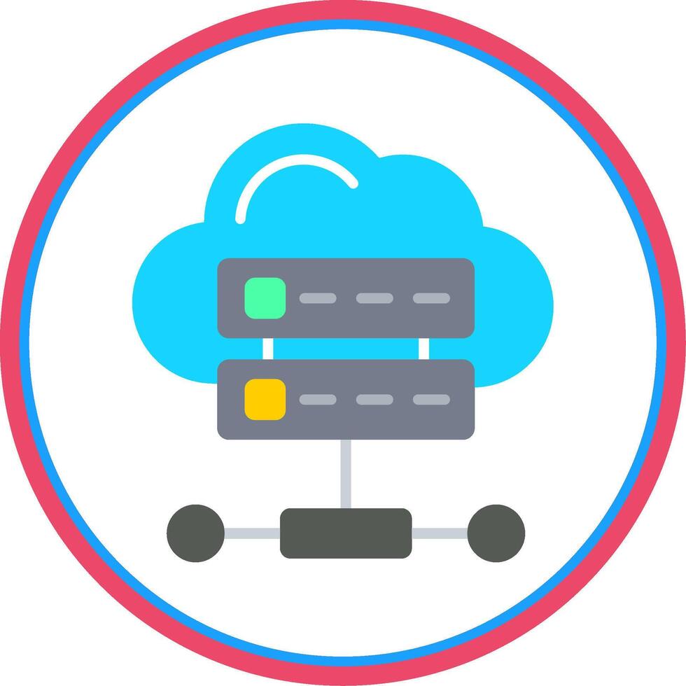 Cloud Database Flat Circle Icon 43584020 Vector Art at Vecteezy