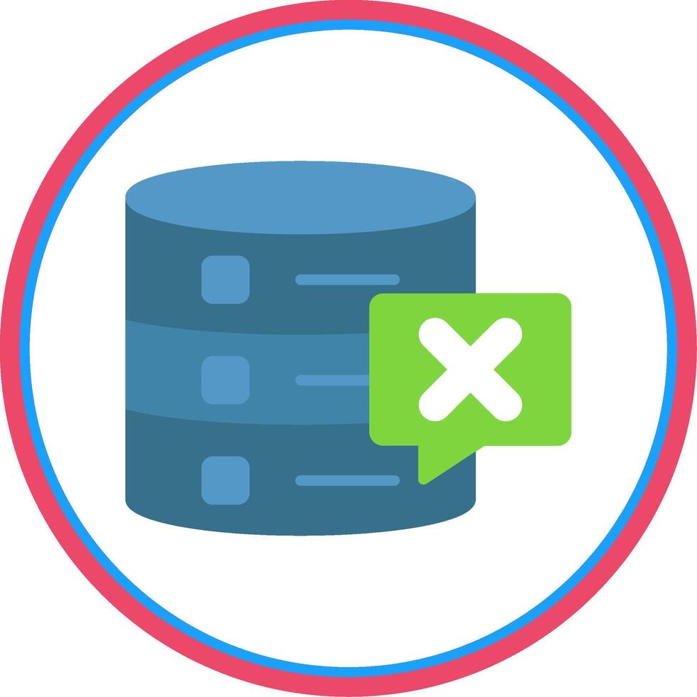 Delete Database Flat Circle Icon 43584075 Vector Art at Vecteezy