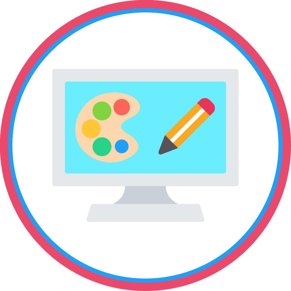 Art Flat Circle Icon 43587254 Vector Art at Vecteezy