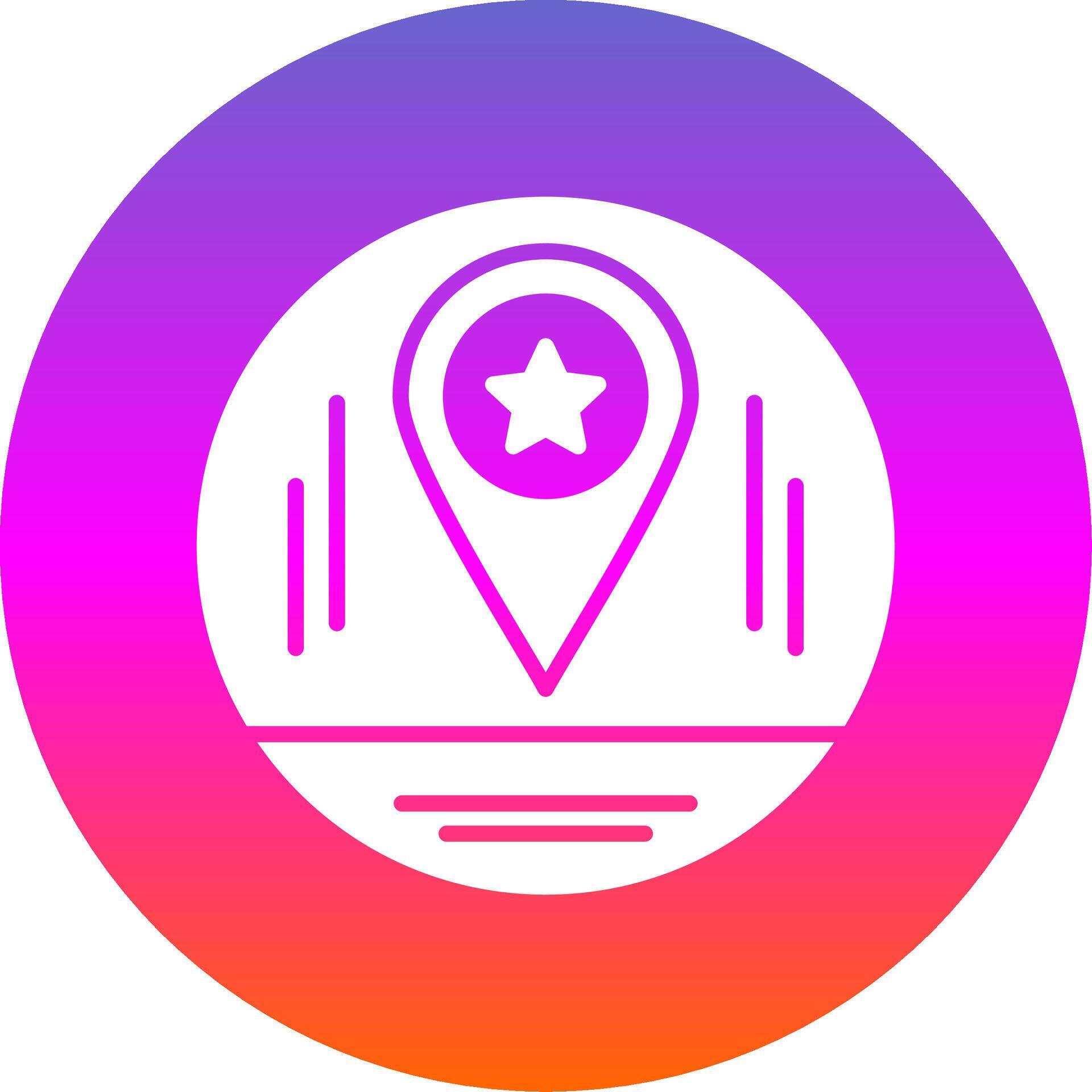 Map Marker Glyph Gradient Circle Icon Design 43597616 Vector Art at ...