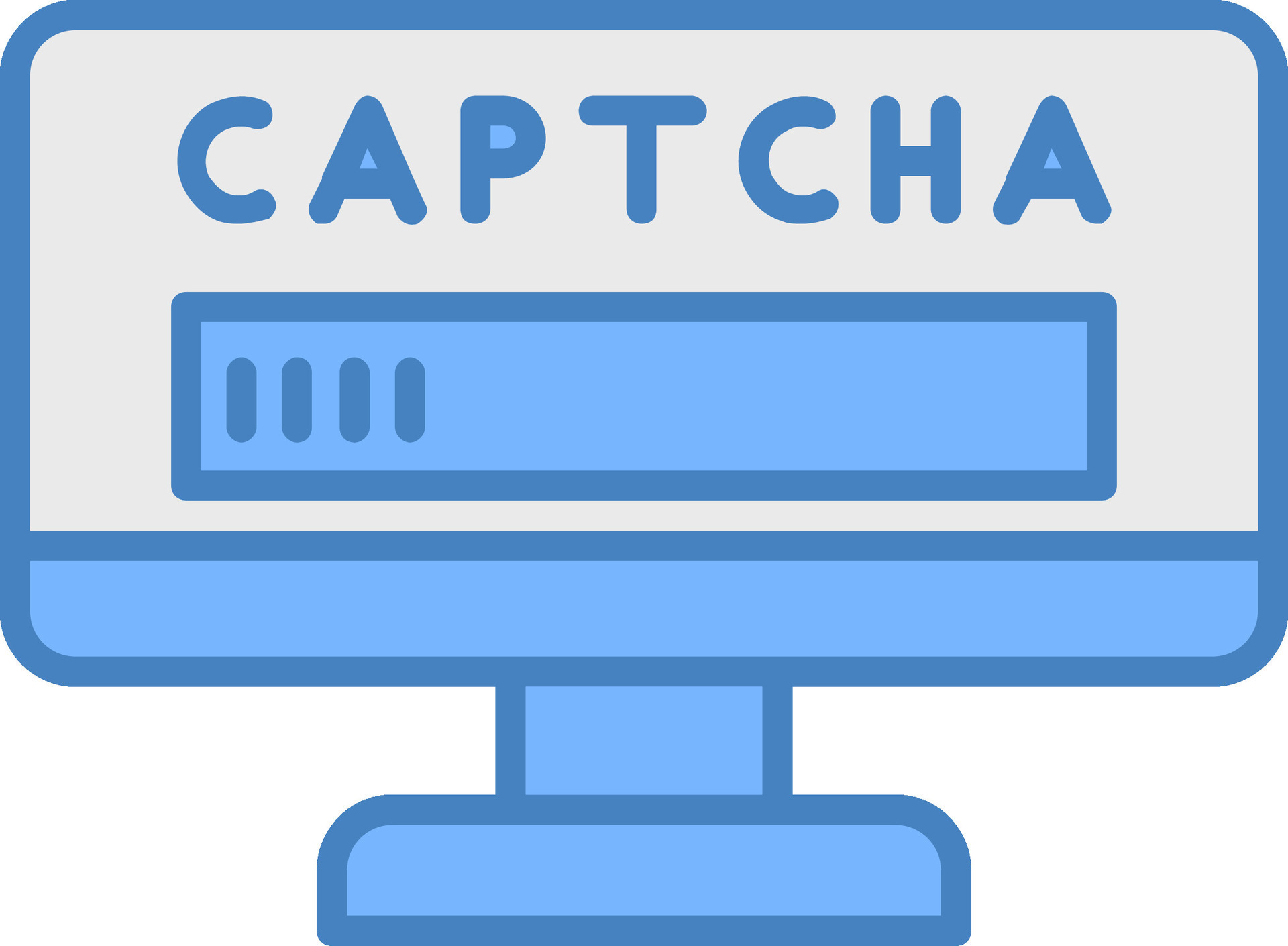 Captcha Line Filled Blue Icon 43599219 Vector Art at Vecteezy
