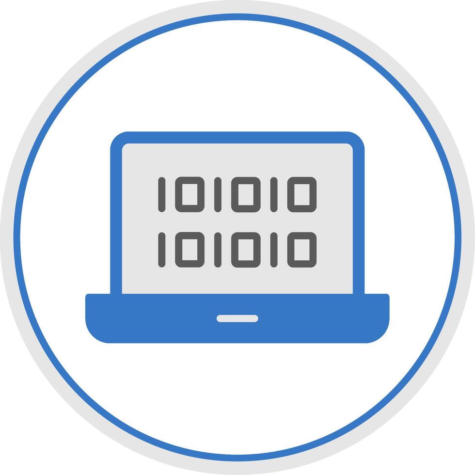 Binary Code Flat Circle Icon 43601235 Vector Art at Vecteezy
