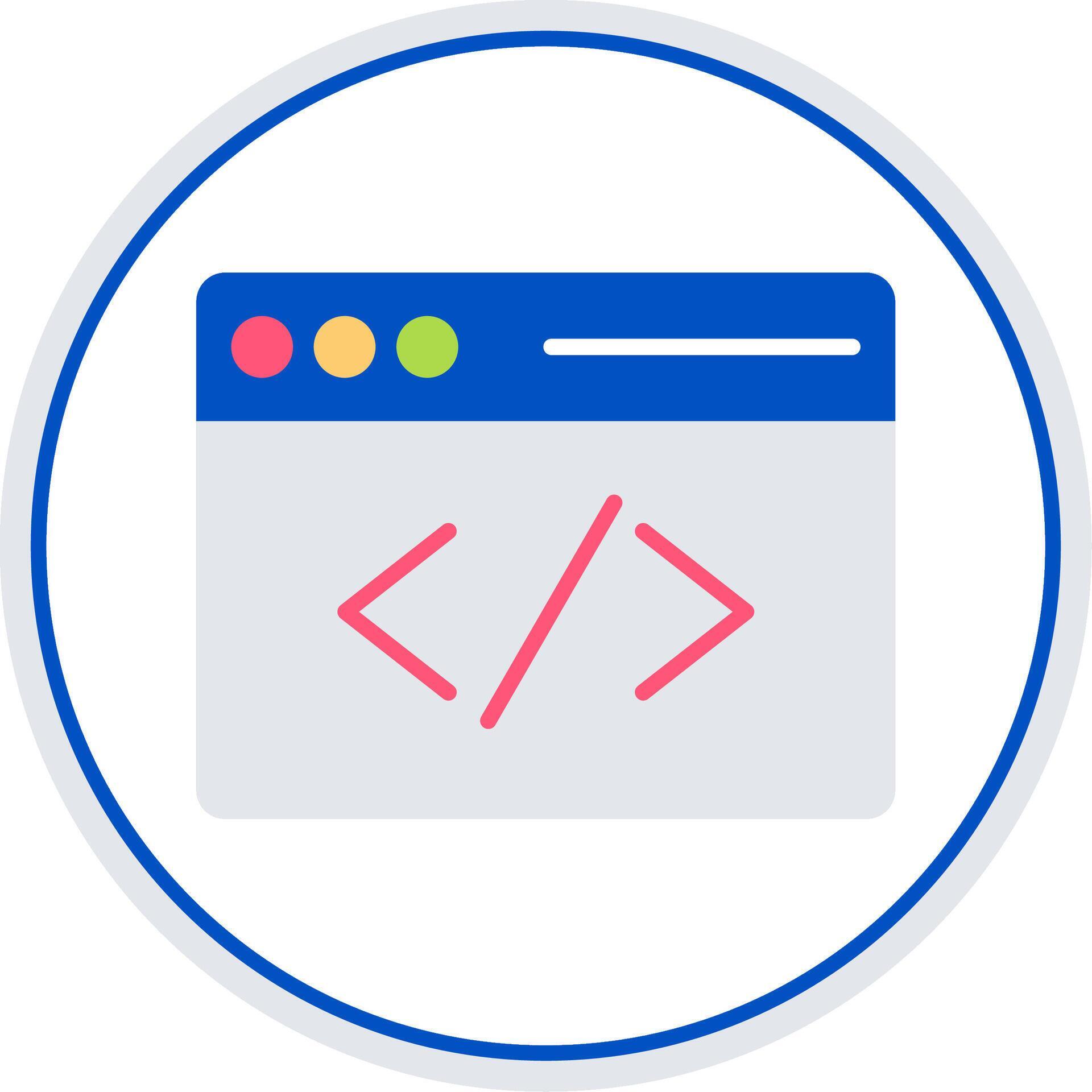 Coding Flat Circle Icon 43601759 Vector Art at Vecteezy