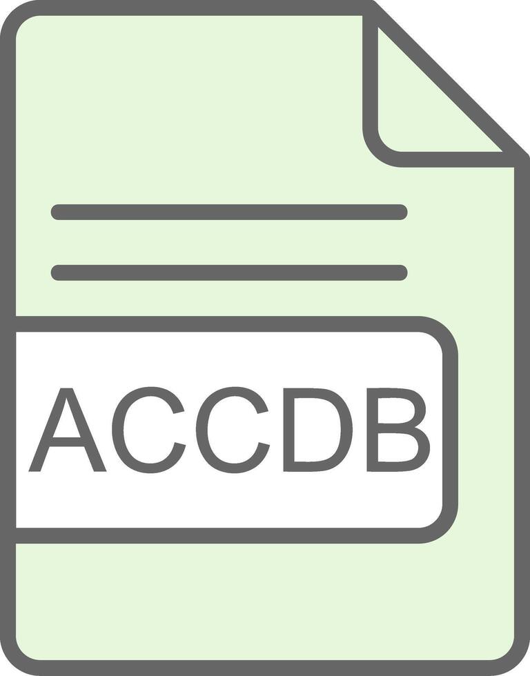 ACCDB File Format Fillay Icon Design 43608389 Vector Art at Vecteezy