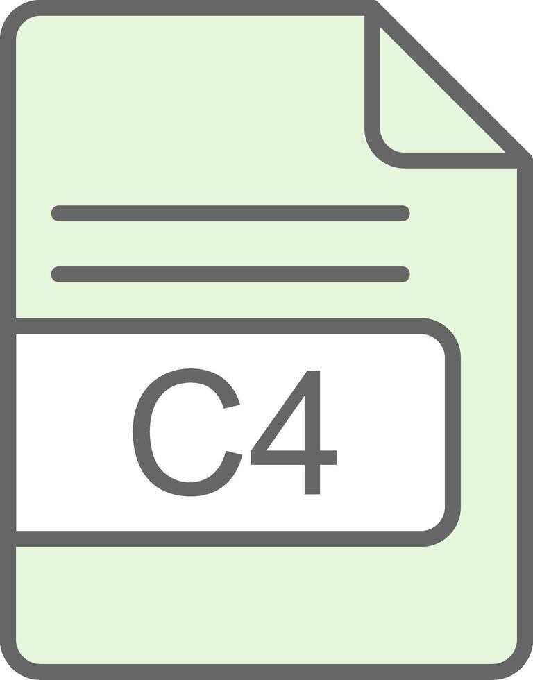 C4 File Format Fillay Icon Design 43608588 Vector Art at Vecteezy