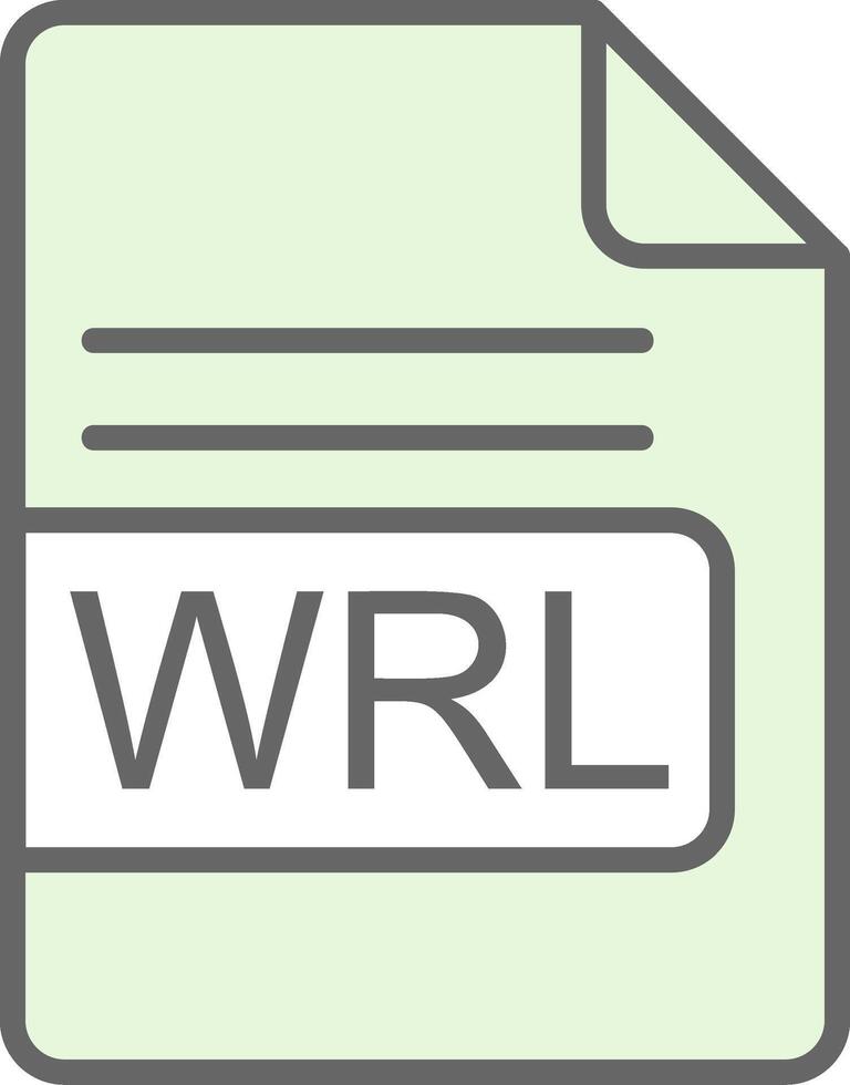 WRL File Format Fillay Icon Design 43608940 Vector Art at Vecteezy