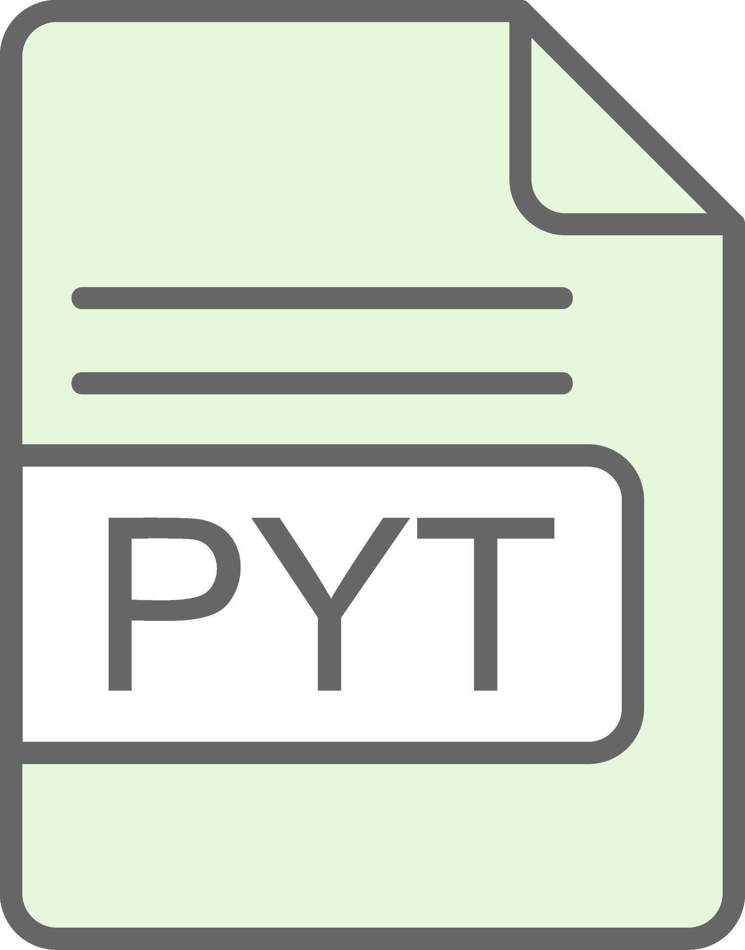 PYT File Format Fillay Icon Design 43608981 Vector Art at Vecteezy
