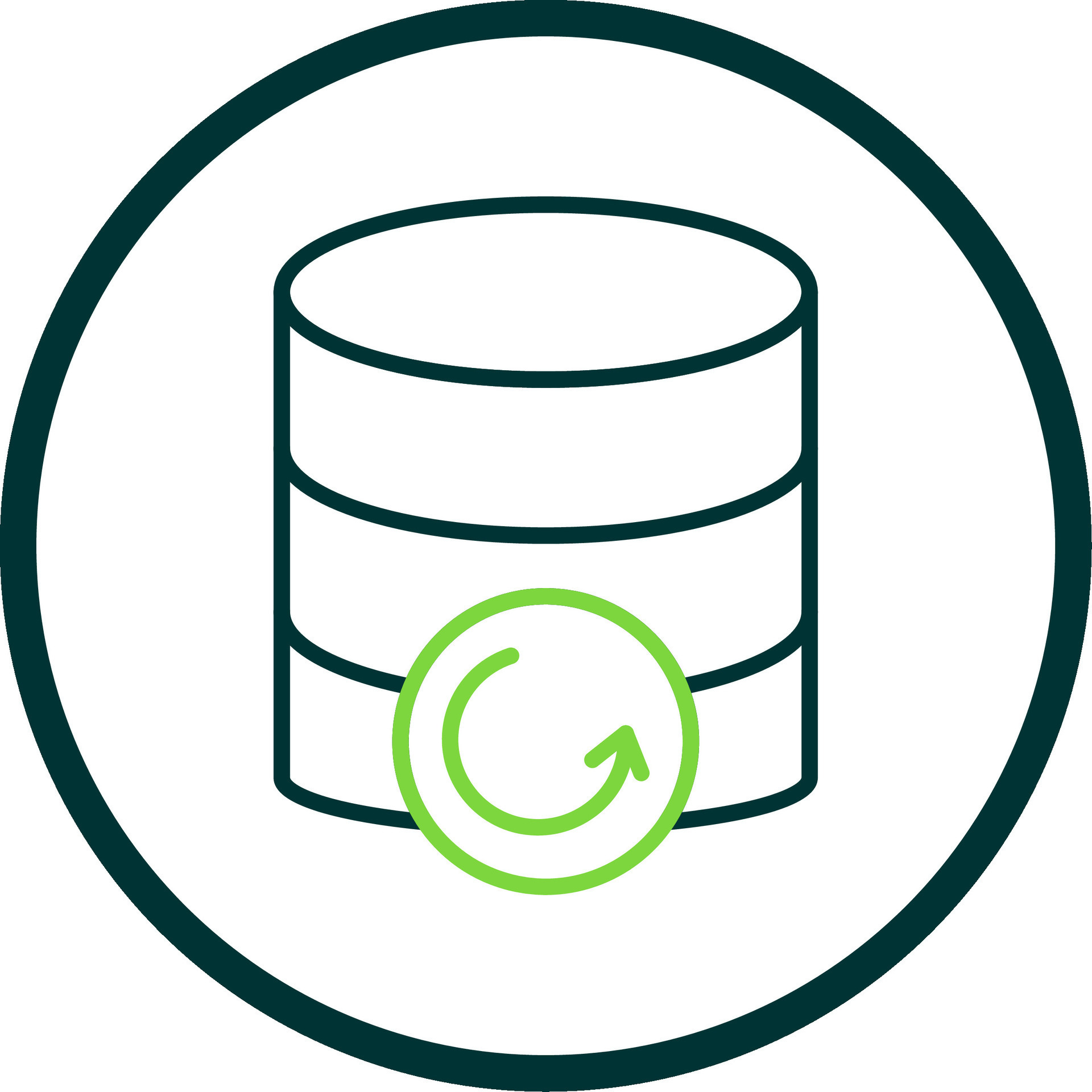 Database Backup Line Circle Icon Design 43623767 Vector Art at Vecteezy