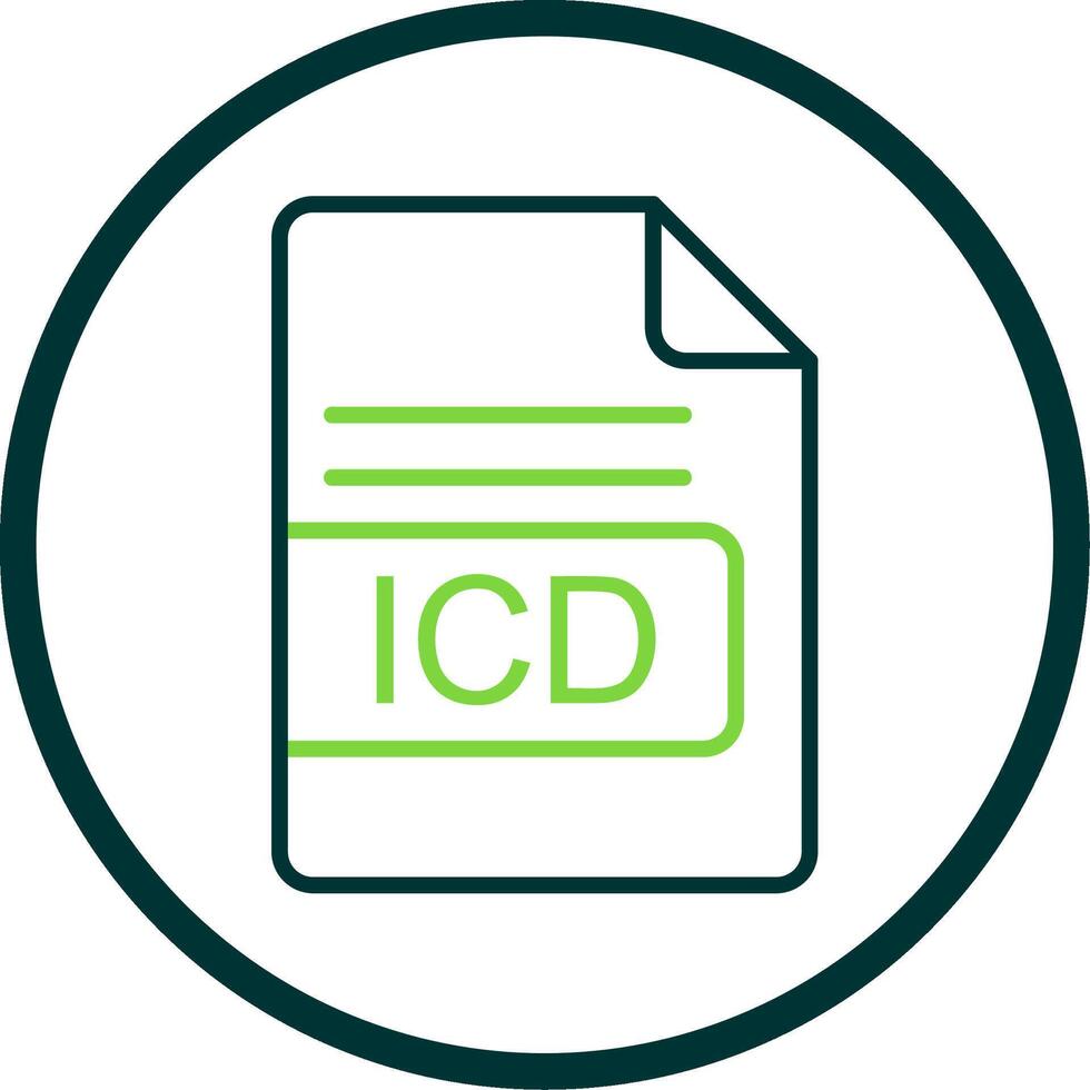 Icd File Format Line Circle Icon Design 43626348 Vector Art At Vecteezy