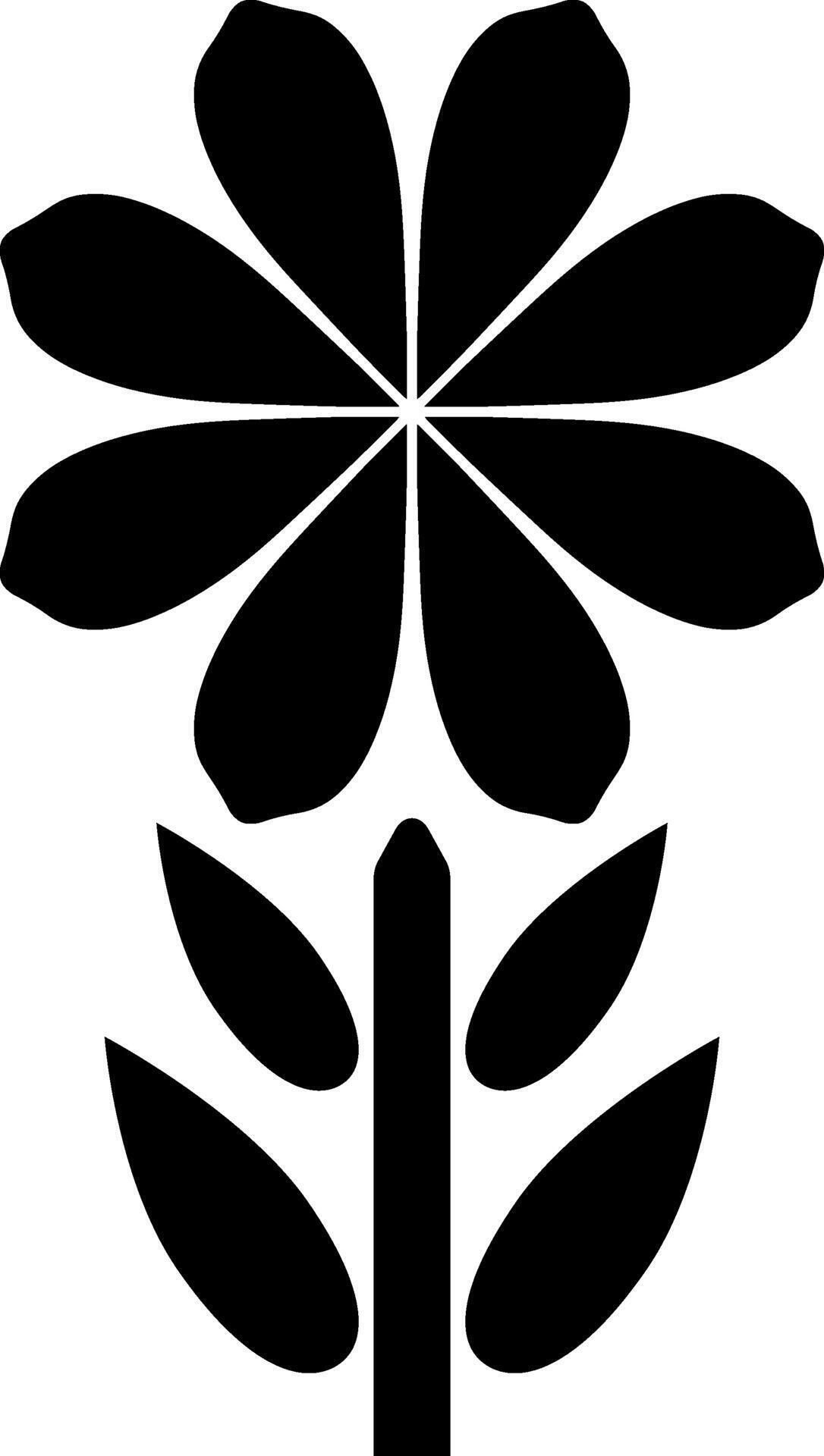 Stencil Flower Icon Cartoon Clipart 43629059 Vector Art At Vecteezy