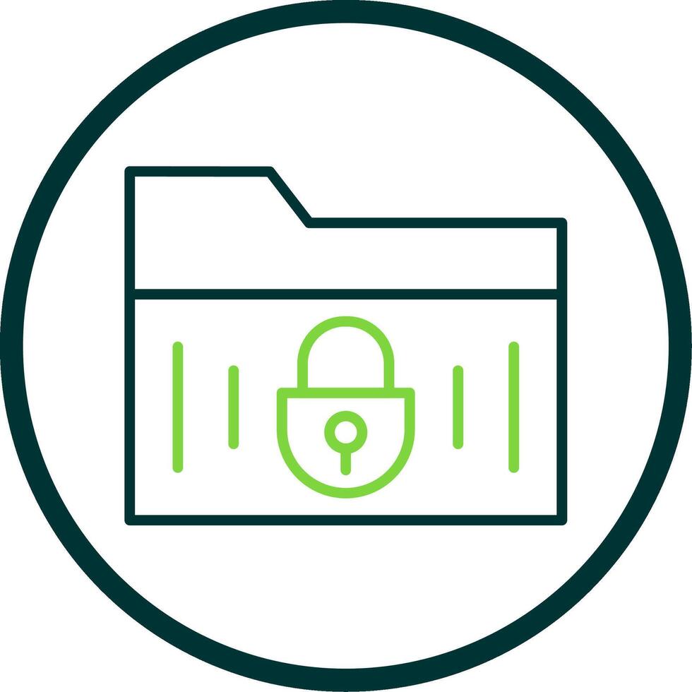 Secure Folder Line Circle Icon Design 43630145 Vector Art At Vecteezy