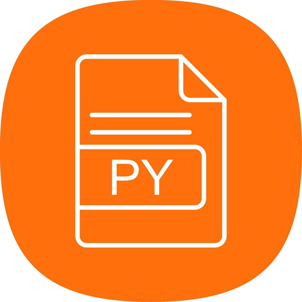 py archivo formato línea curva icono diseño 43634984 Vector en Vecteezy