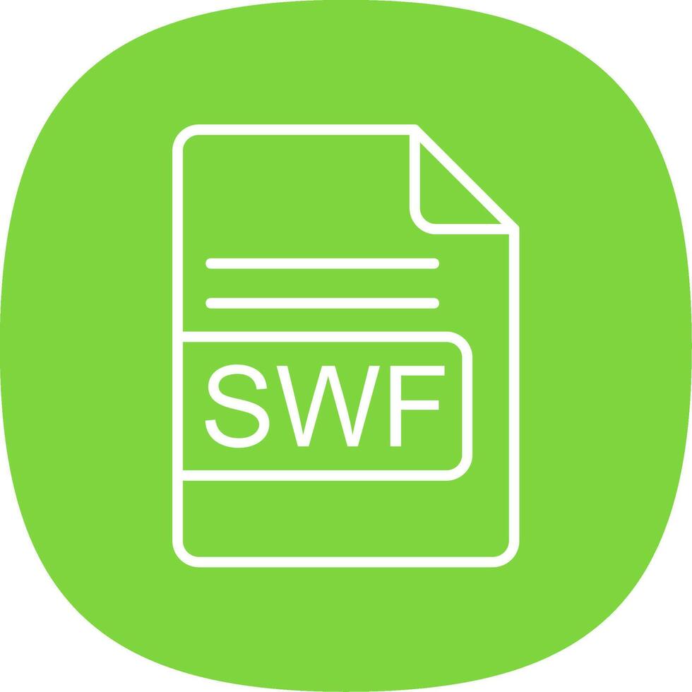 Swf File Format Line Curve Icon Design 43635986 Vector Art At Vecteezy