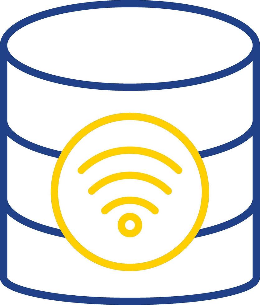 Wireless Database Line Two Colour Icon Design 43636412 Vector Art at Vecteezy