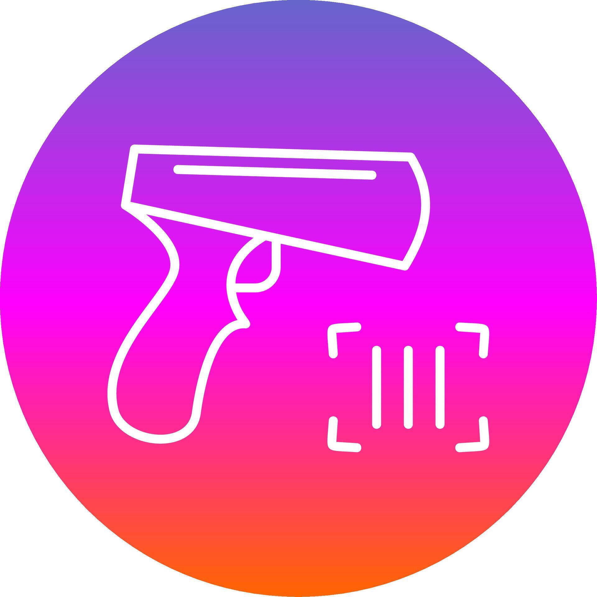 Barcode Scanner Line Gradient Circle Icon 43640914 Vector Art At Vecteezy