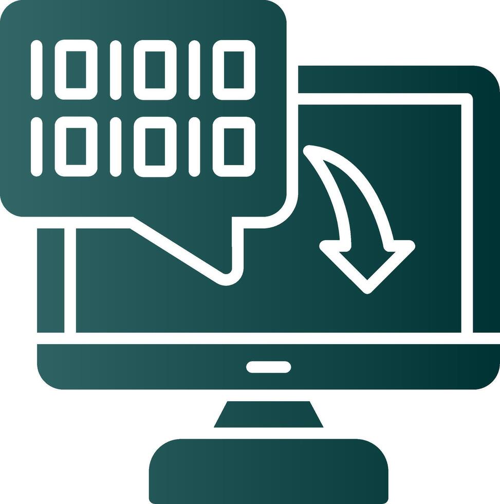 Binary Code Glyph Gradient Icon 43641537 Vector Art at Vecteezy