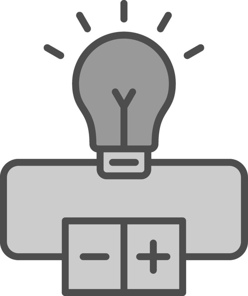 Electrical Circuit Line Filled Greyscale Icon Design 43643634 Vector ...