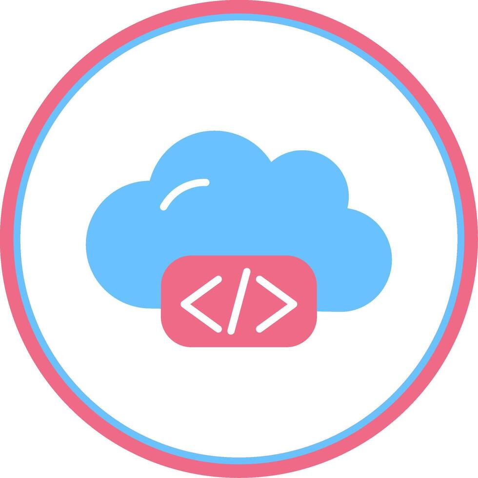 Cloud Coding Flat Circle Icon 43644208 Vector Art at Vecteezy