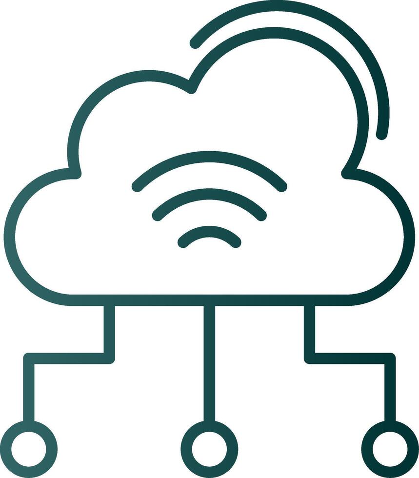 Cloud Computing Line Gradient Icon 43645832 Vector Art At Vecteezy