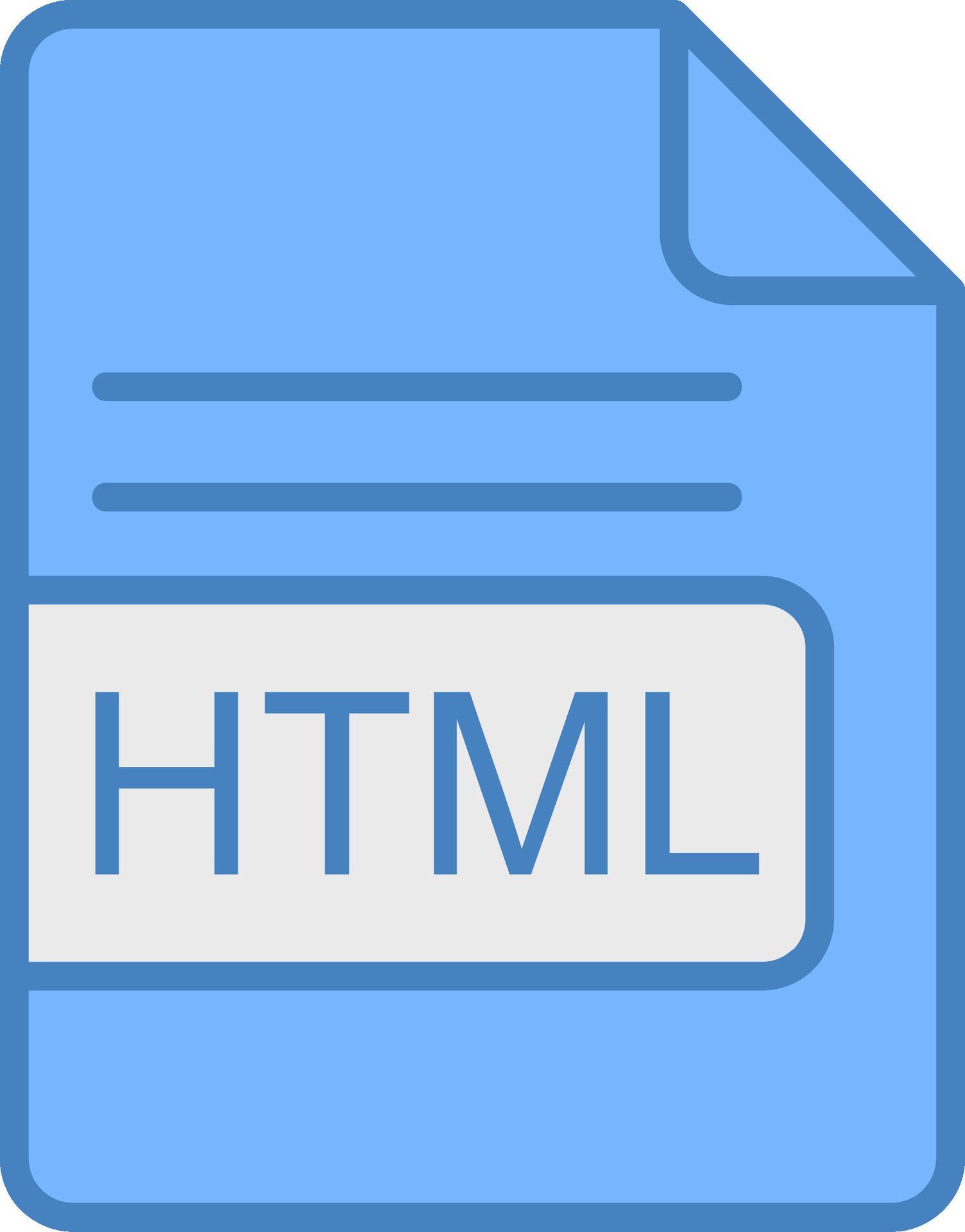 HTML File Format Line Filled Blue Icon 43648350 Vector Art at Vecteezy