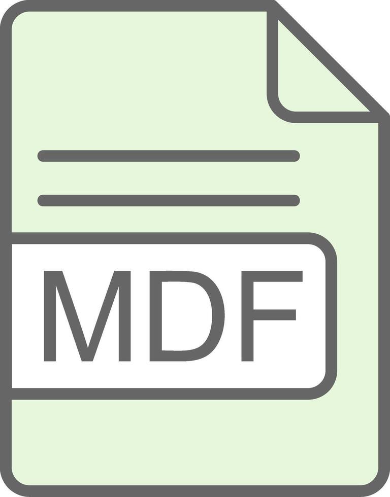 Mdf File Format Fillay Icon Design 43652669 Vector Art At Vecteezy