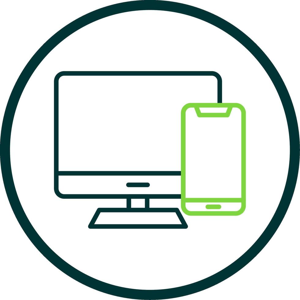 Responsive Devices Line Circle Icon Design 43658908 Vector Art at Vecteezy