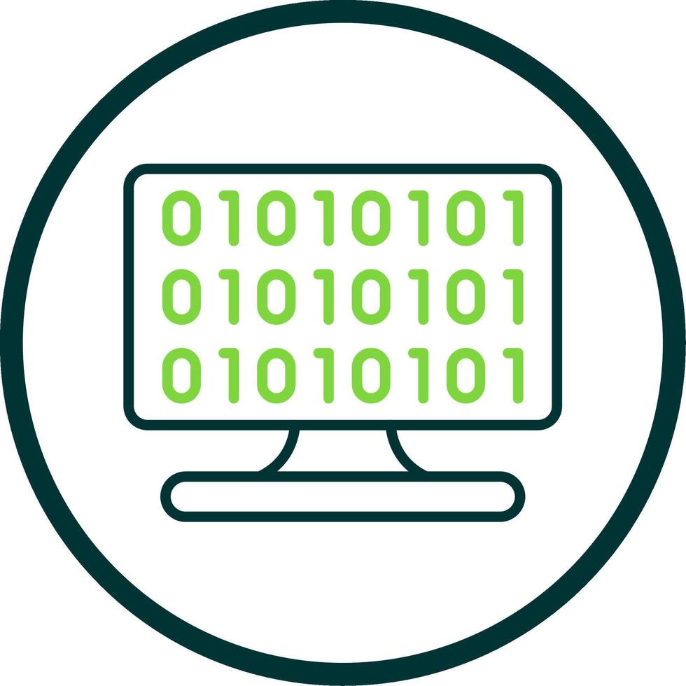 Binary Code Line Circle Icon Design 43658933 Vector Art at Vecteezy