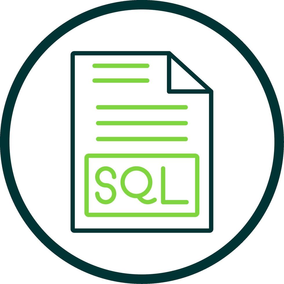 sql línea circulo icono diseño 43666083 Vector en Vecteezy