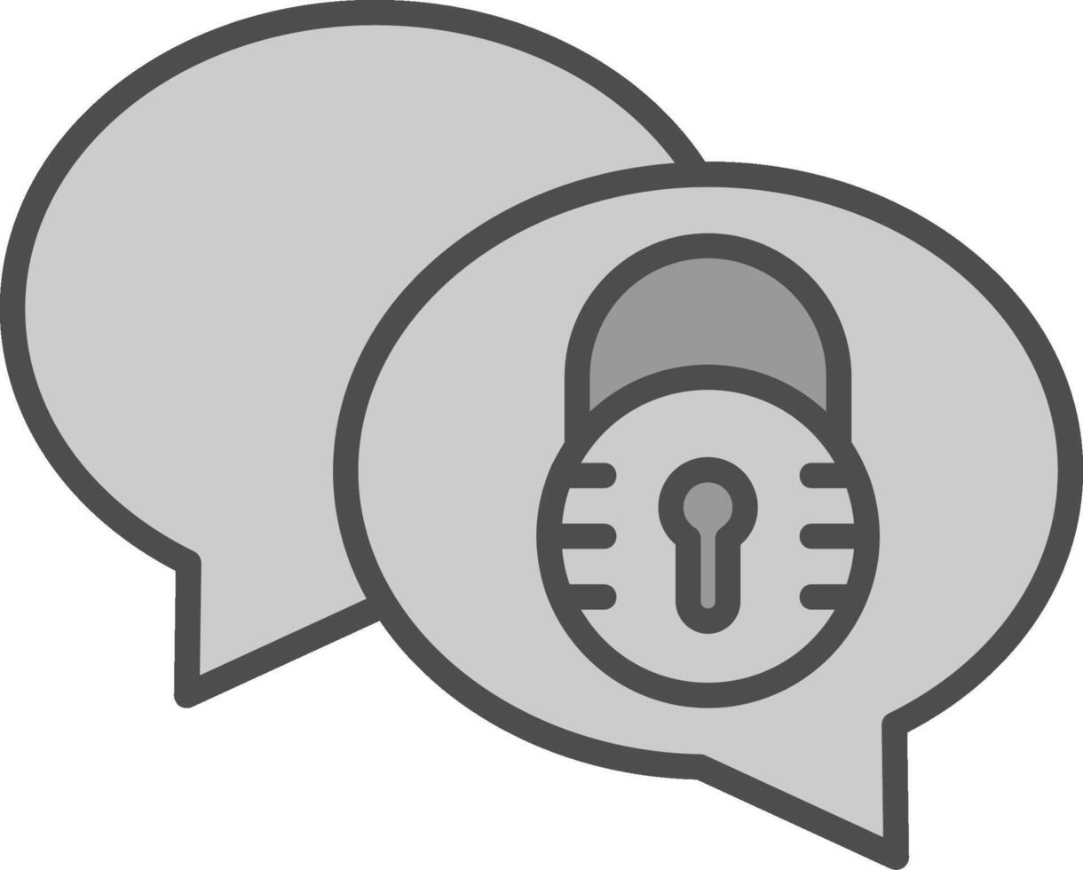 Security Message Line Filled Greyscale Icon Design 43668497 Vector Art ...