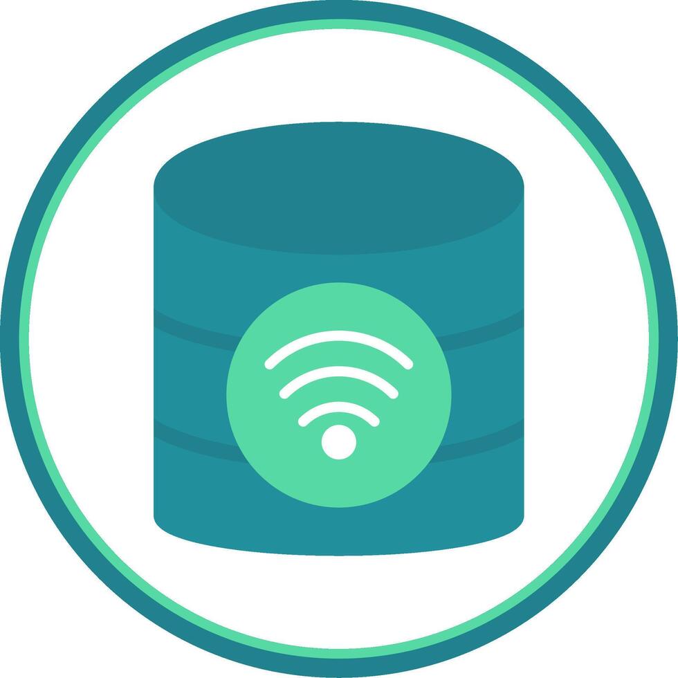 Wireless Database Flat Circle Icon 43680759 Vector Art at Vecteezy