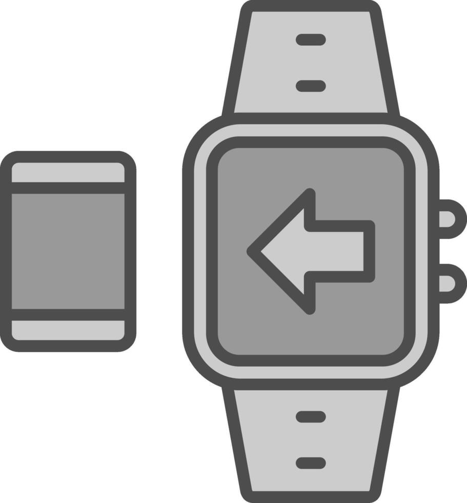 Synchronize Line Filled Greyscale Icon Design 43681303 Vector Art at ...