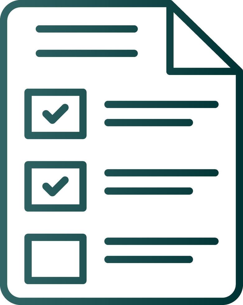 Checklist Line Gradient Icon 43681706 Vector Art at Vecteezy