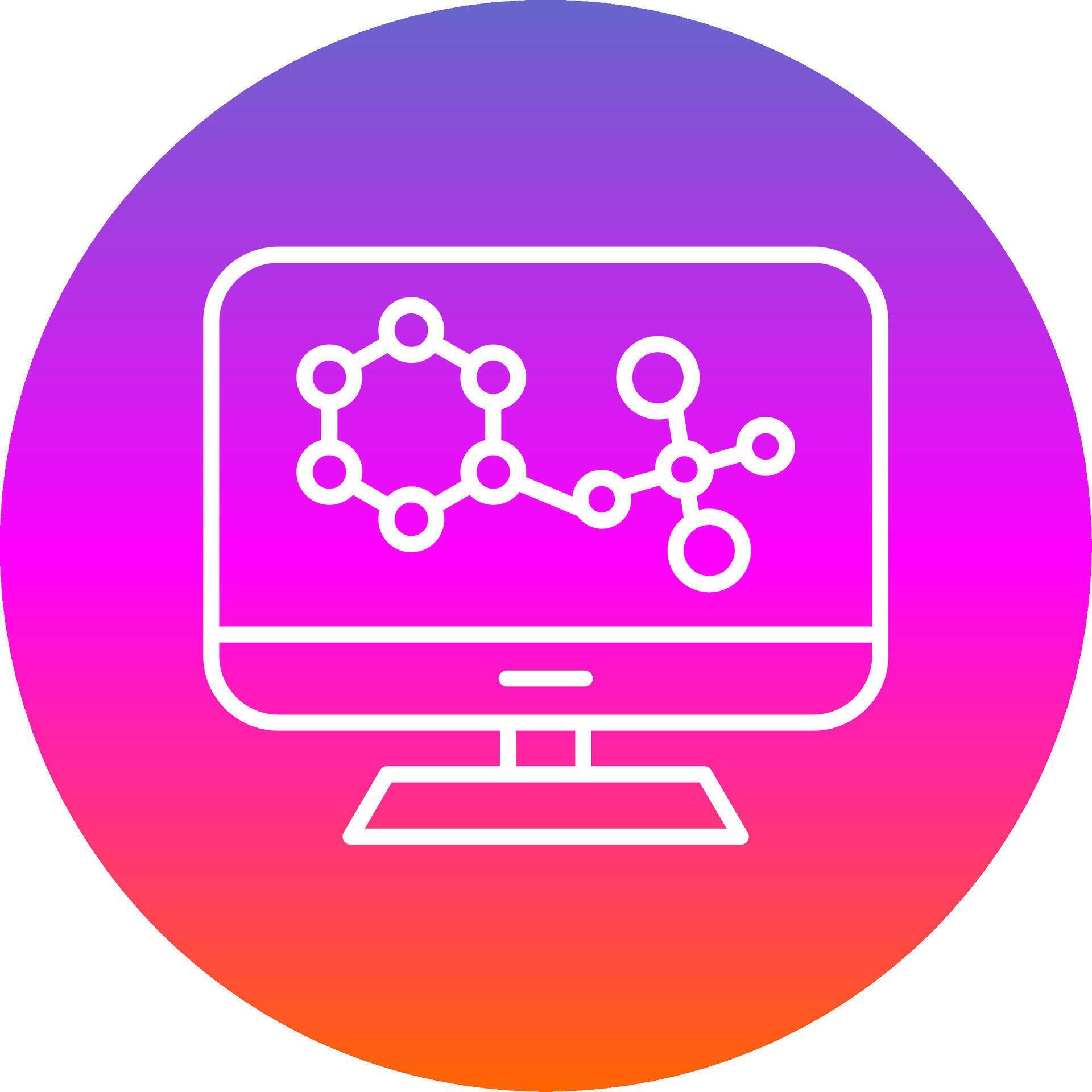 Computer Screen Line Gradient Circle Icon 43683101 Vector Art at Vecteezy