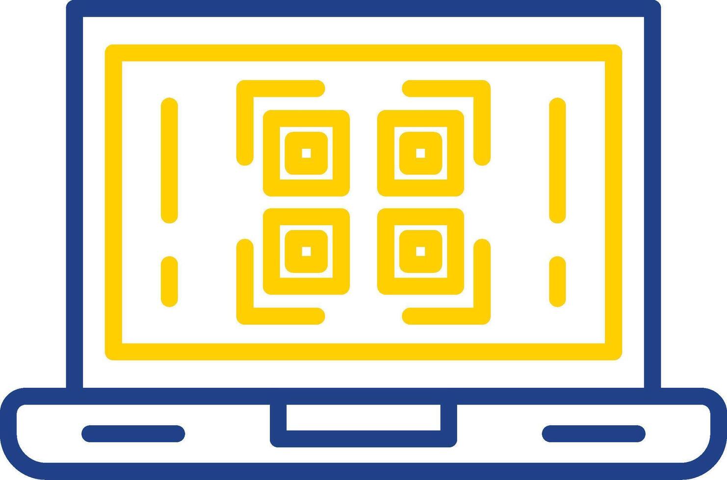 OnLine Two Colour Multi Circle Qr Code Line Two Colour Icon Design ...