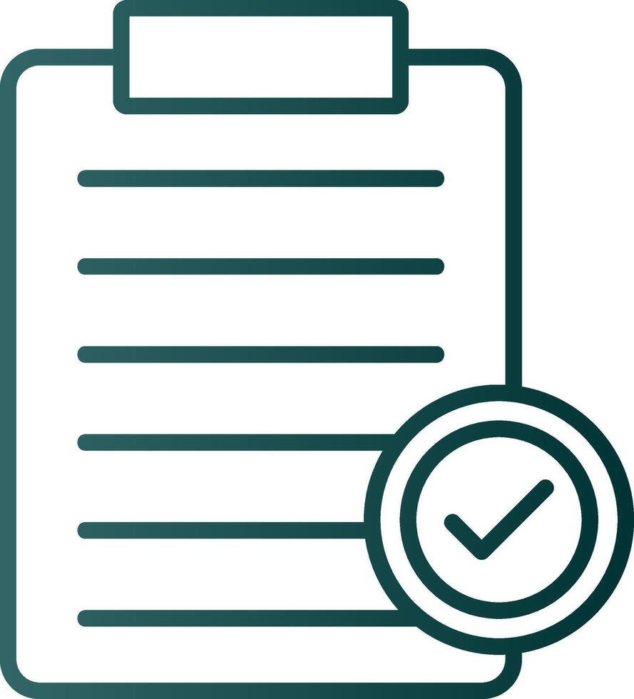 Clipboard Line Gradient Icon 43684939 Vector Art At Vecteezy