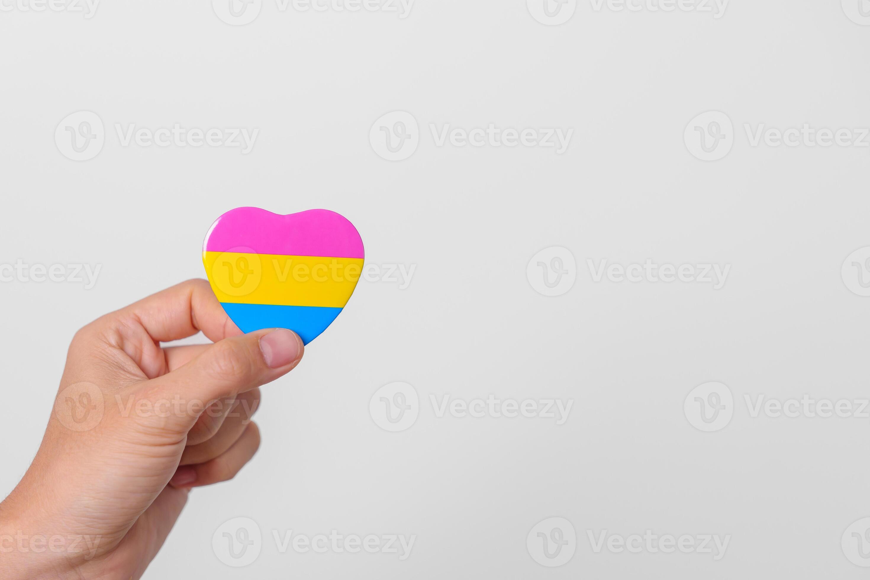 Pansexual Pride Day And Lgbt Pride Month Concept Hand Holding Pink