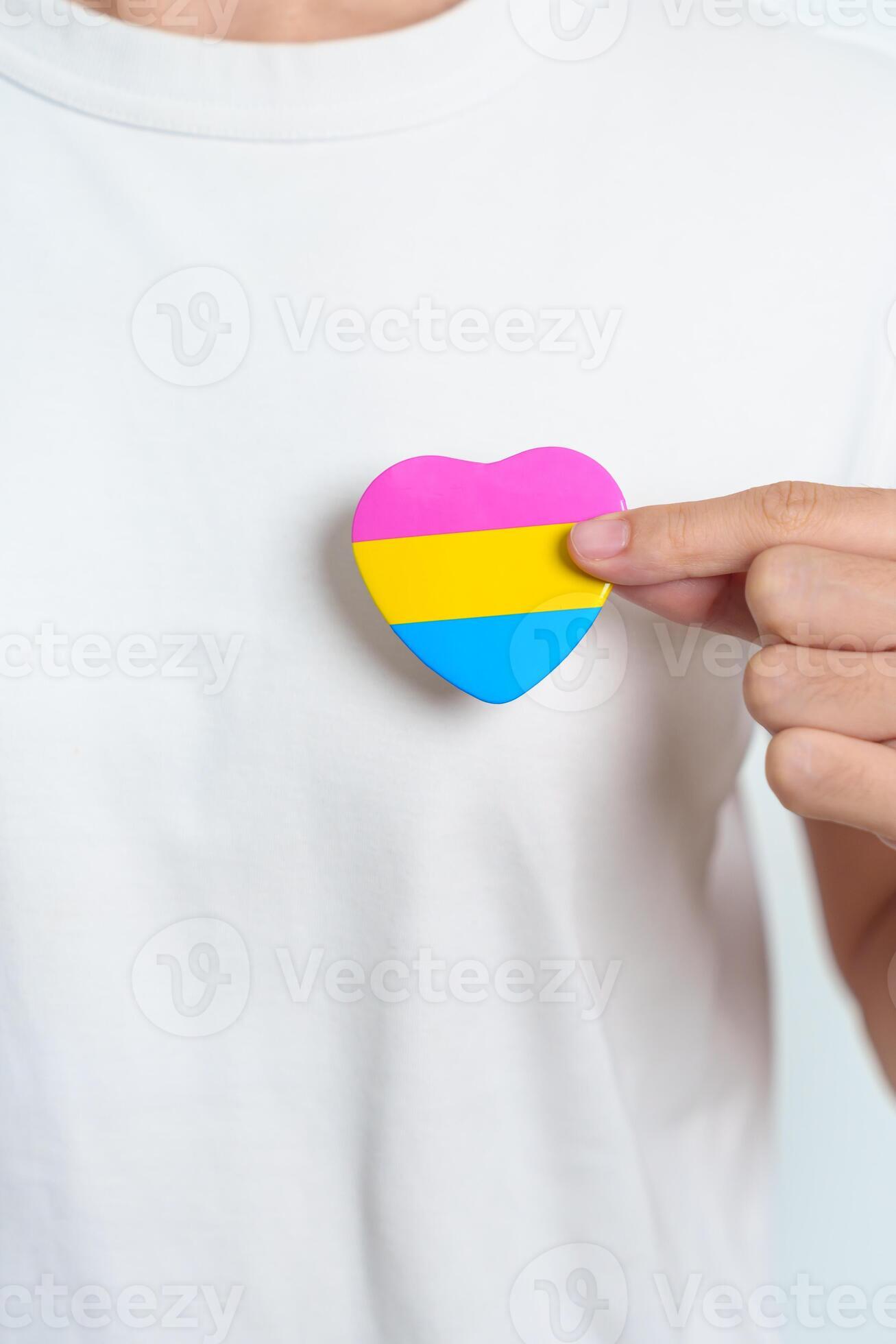 Pansexual Pride Day And Lgbt Pride Month Concept Hand Holding Pink