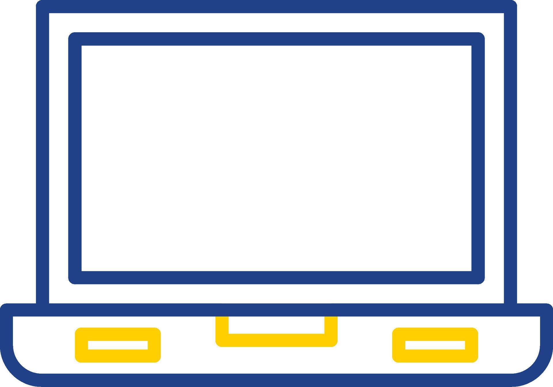 Laptop Screen Line Two Colour Icon Design 43686413 Vector Art at Vecteezy