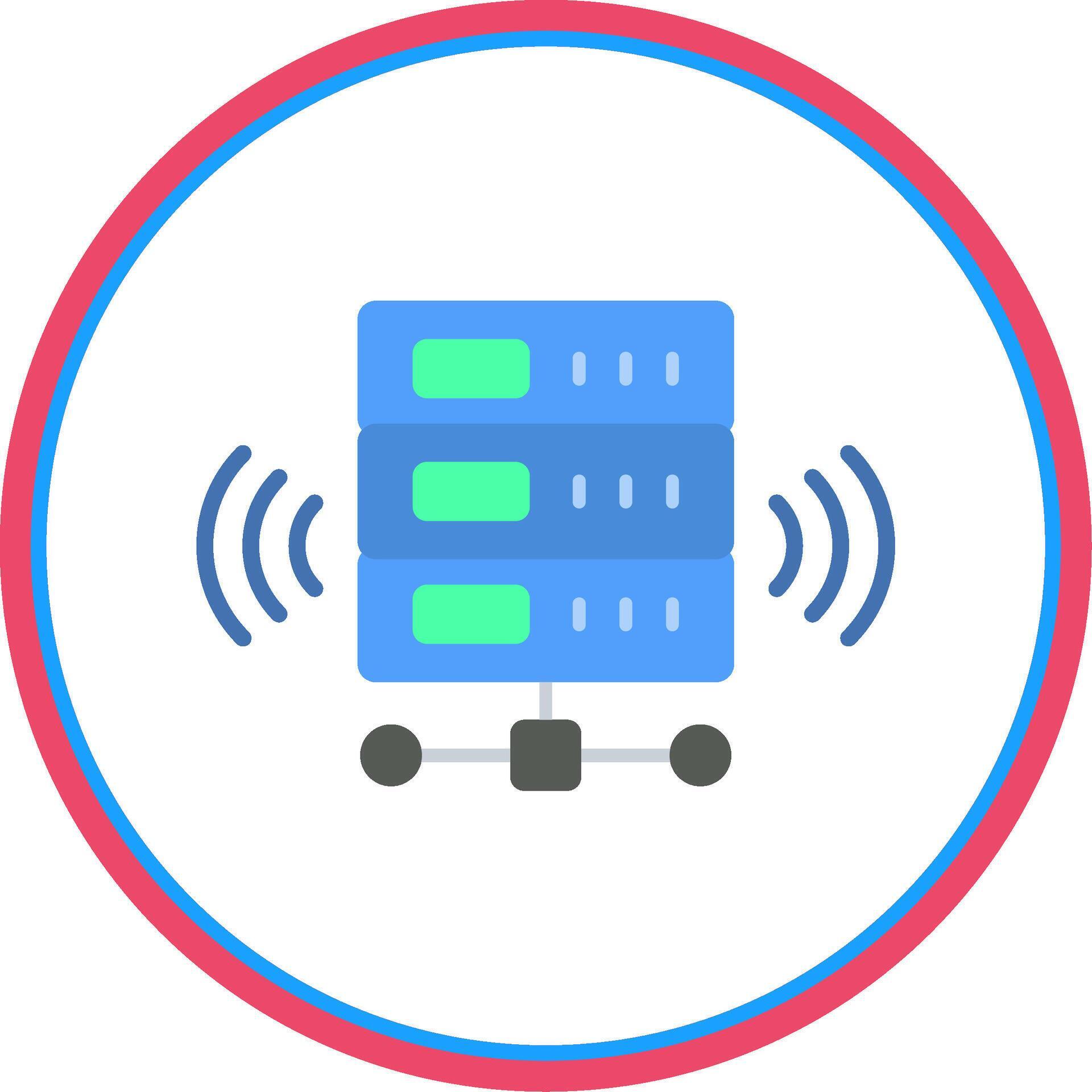 Wireless Database Flat Circle Icon 43686574 Vector Art at Vecteezy