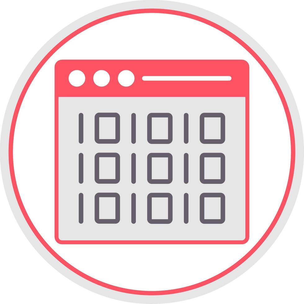 Binary Flat Circle Icon 43690798 Vector Art at Vecteezy