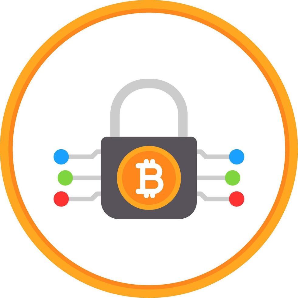 Bitcoin Encryption Flat Circle Icon 43692892 Vector Art at Vecteezy